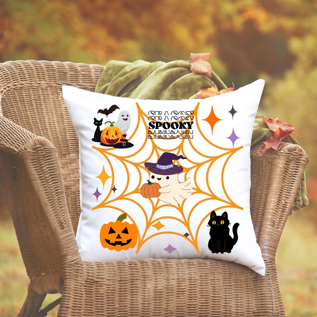 Spooky Halloween Pillow , Scary Ghost Pumpkin Pillow, Halloween Pillow ...
