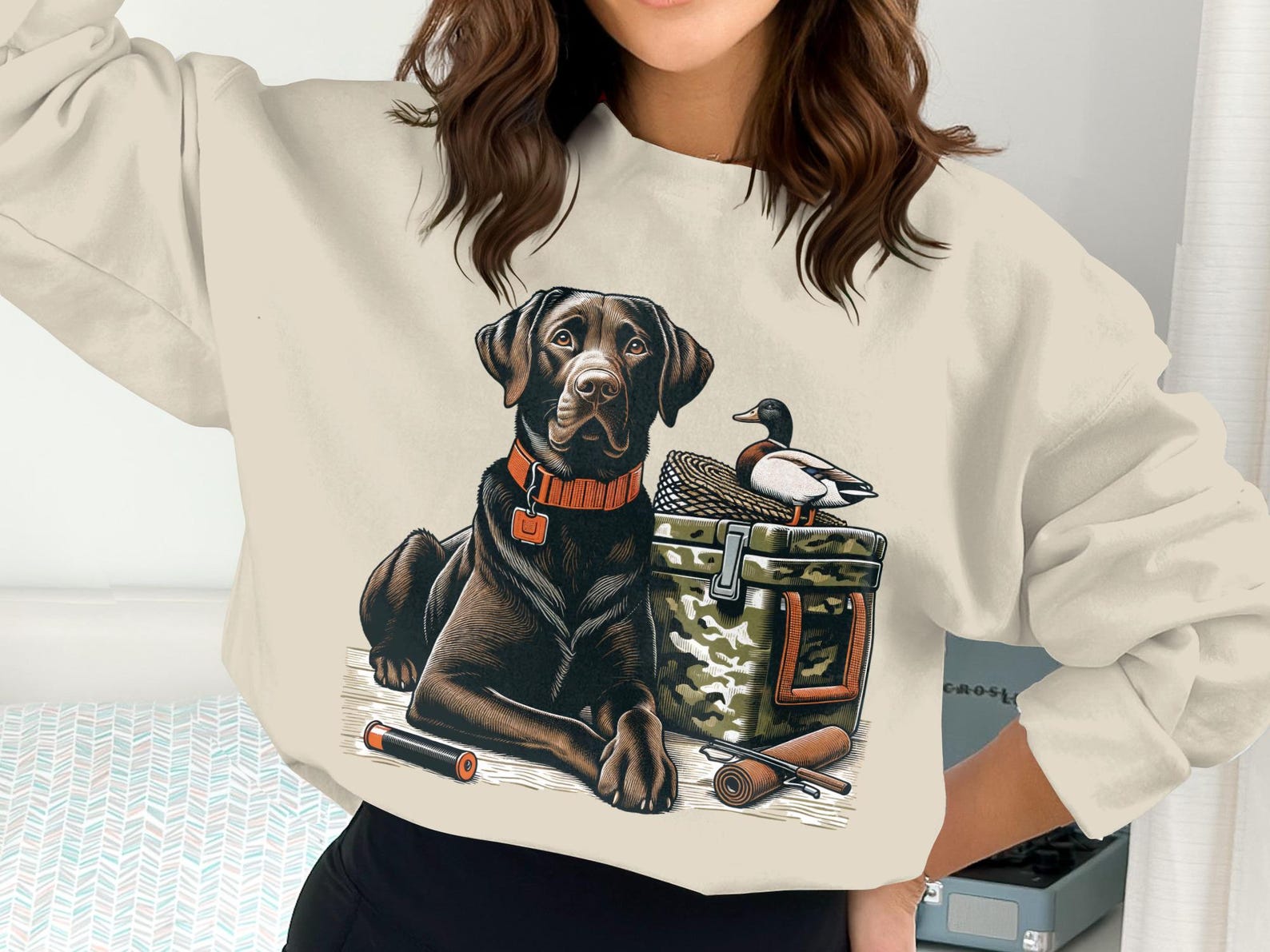 Chocolate Lab Duck Hunting PNG: Camo Dog Clipart (digital Download ...