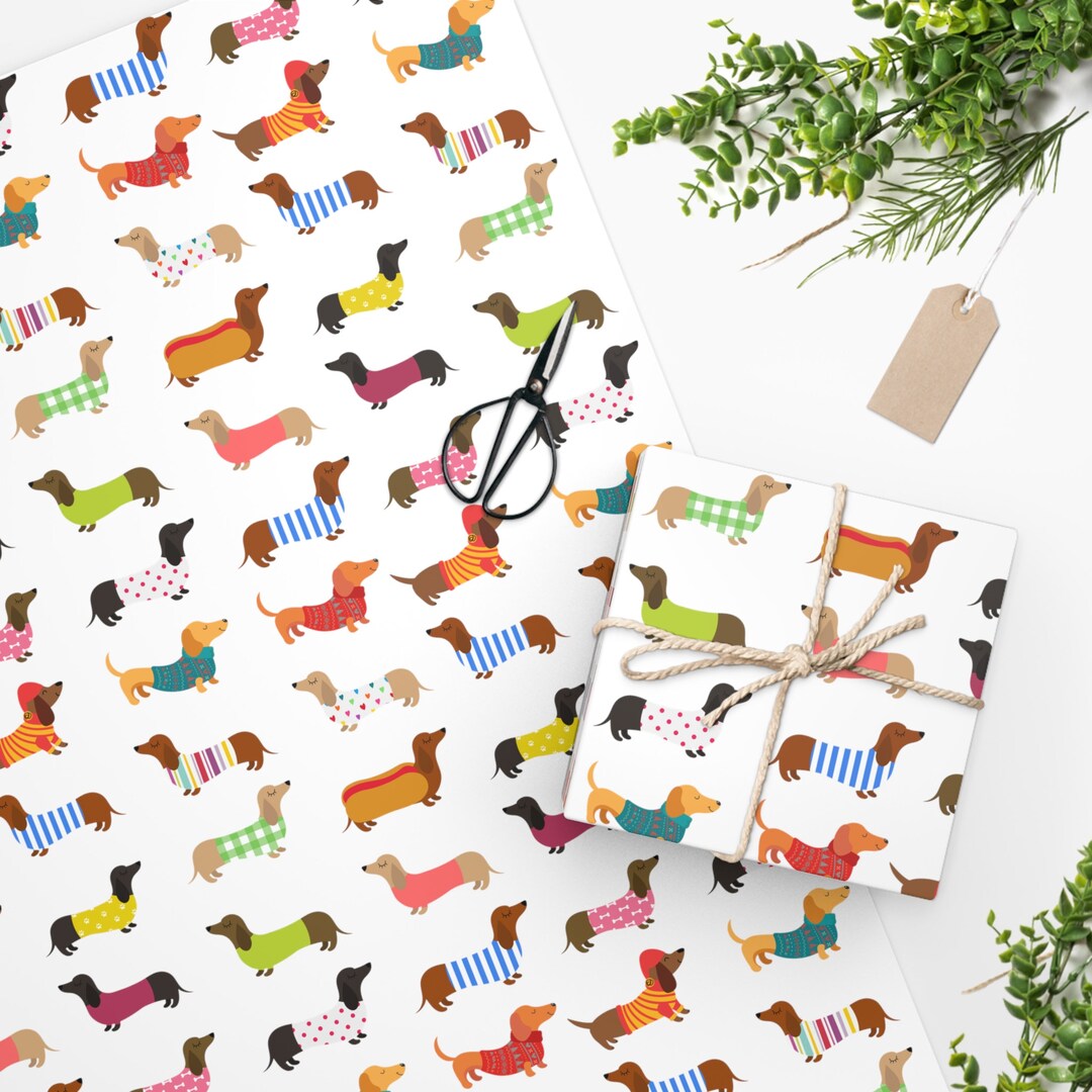 Dachshund Wrapping Paper ,doxie ,wiener Dog Gift Wrapping,paper Party ...