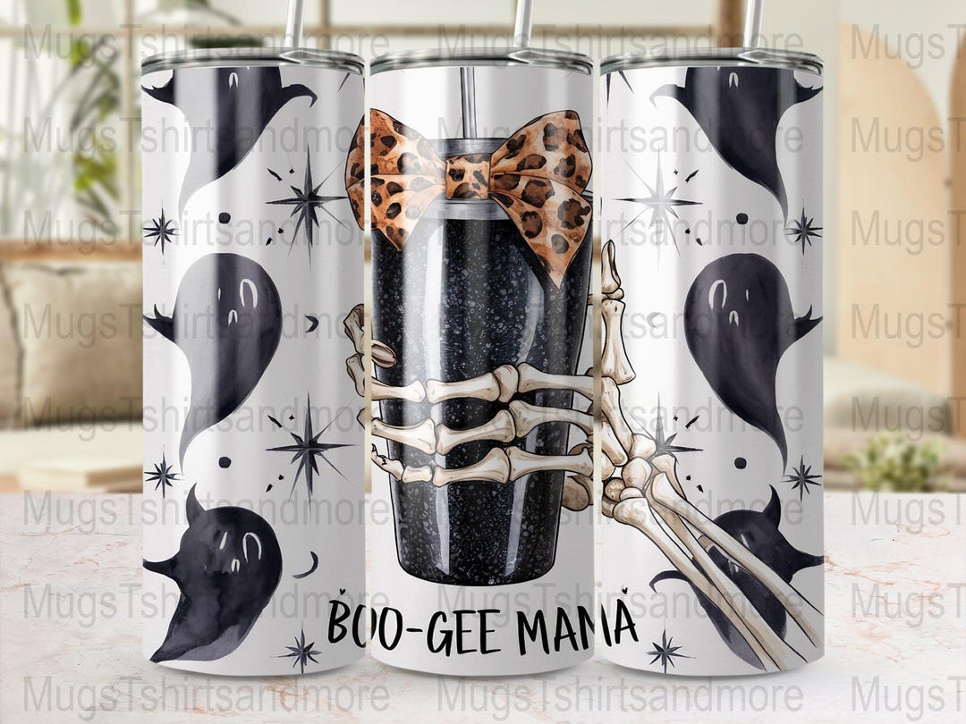 Ghost Skeleton Boo Gee Mama Halloween Tumbler Design, PNG, Commercial ...