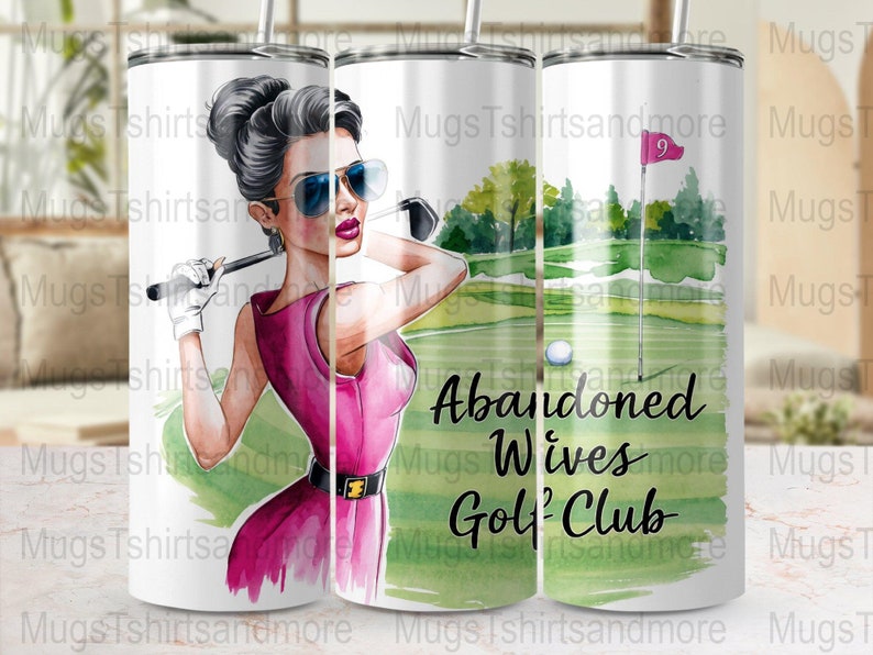 Preppy Abandoned Wives Golf Club 20 Oz Tumbler Wrap, Wives Golf Club ...