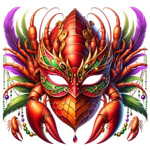 Mardi Gras Mask Digital Art Bundle, Masquerade Party, Carnival Themed ...