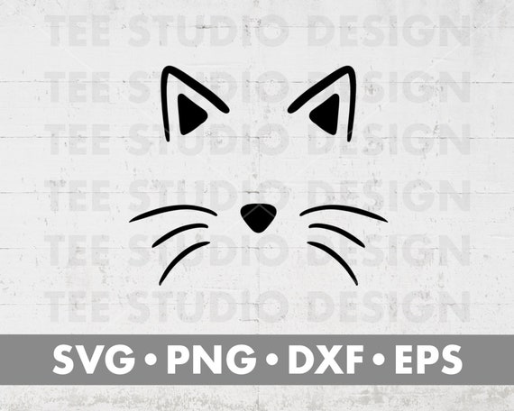 Cat Face Svg Kitten Svg Svg Files For Cricut Etsy