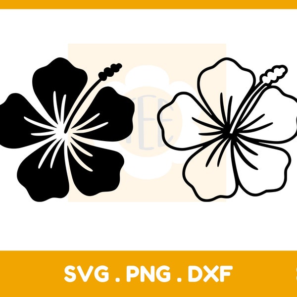 Hibiscus Flower Svg - Etsy