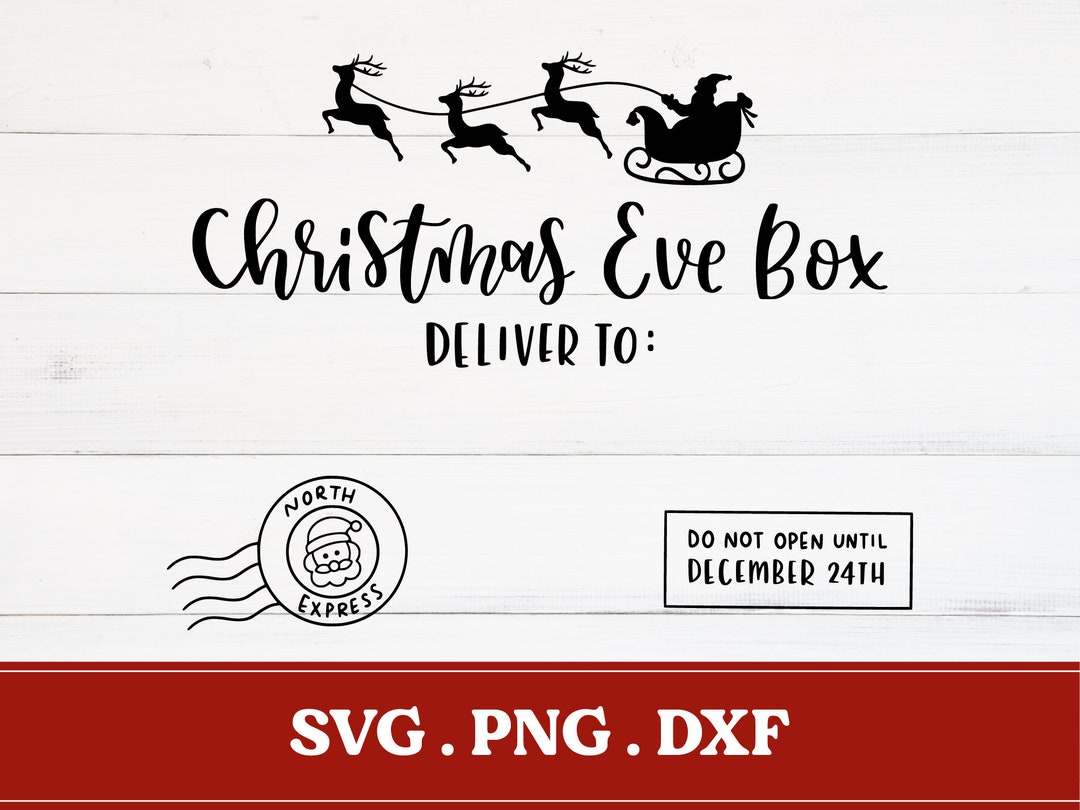 Christmas Eve Box SVG, Svg Files for Cricut - Etsy