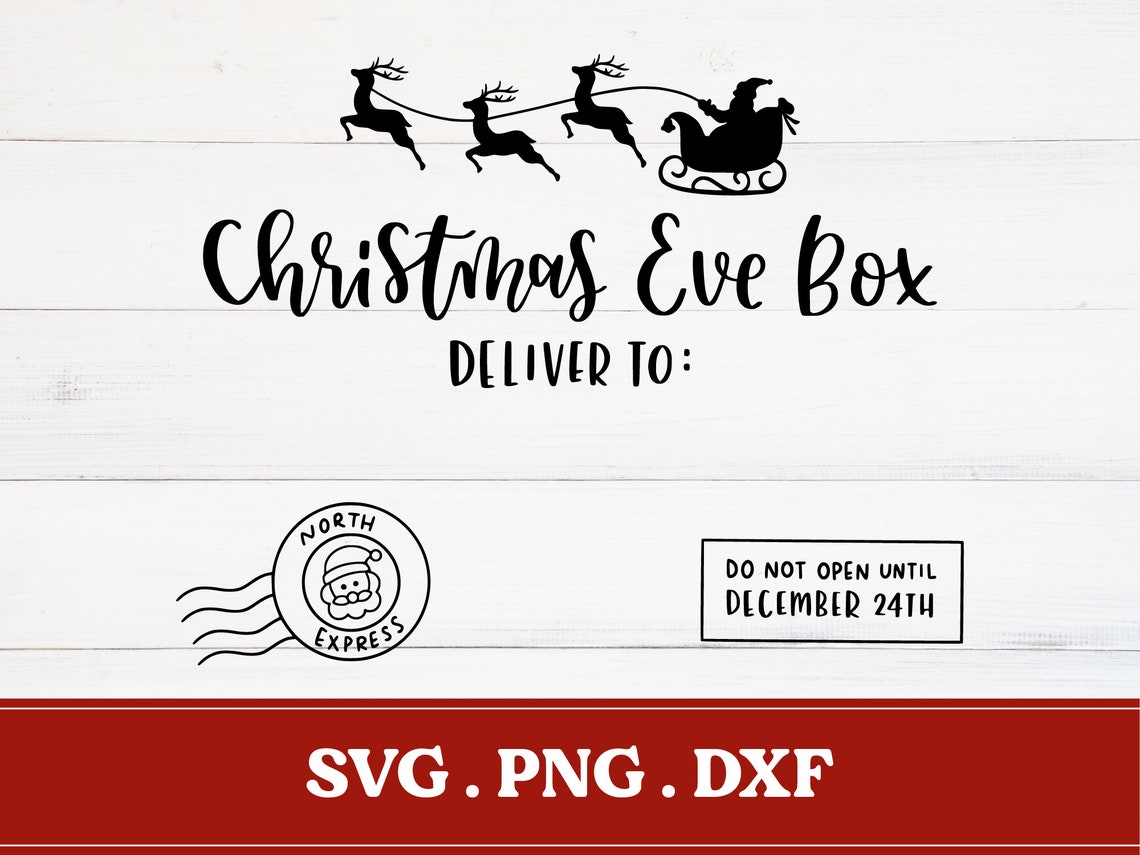 Christmas Eve Box SVG Svg Files for Cricut - Etsy