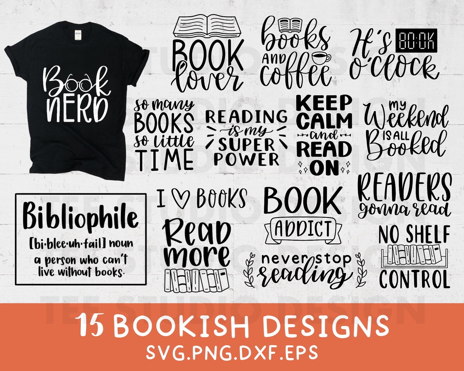 Bookish Quotes Svg Bundle Reading Svg Book Lover Svg - Etsy