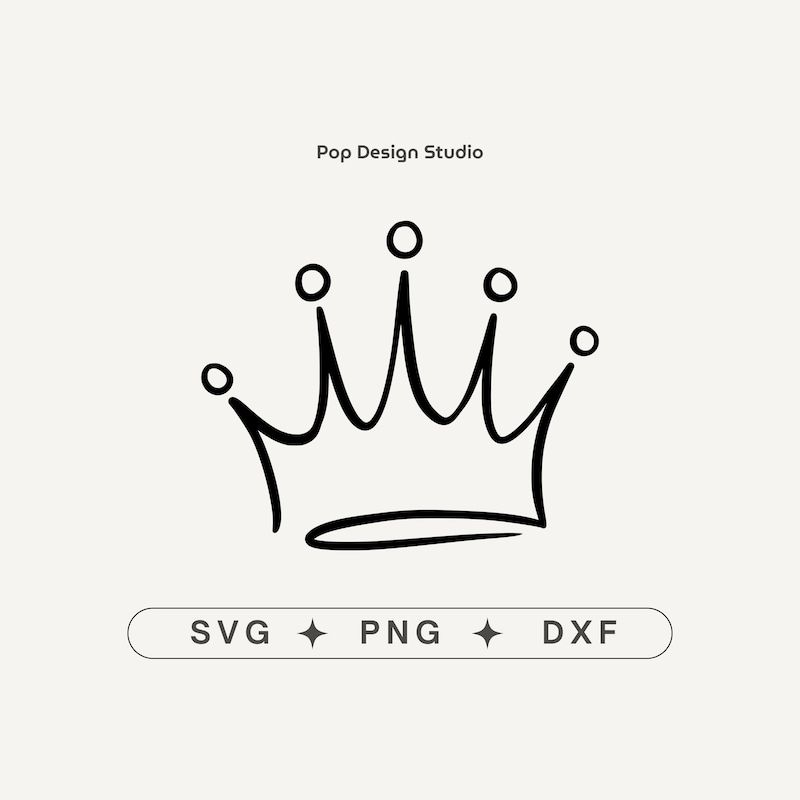 Black and White Crown Dxf - Etsy