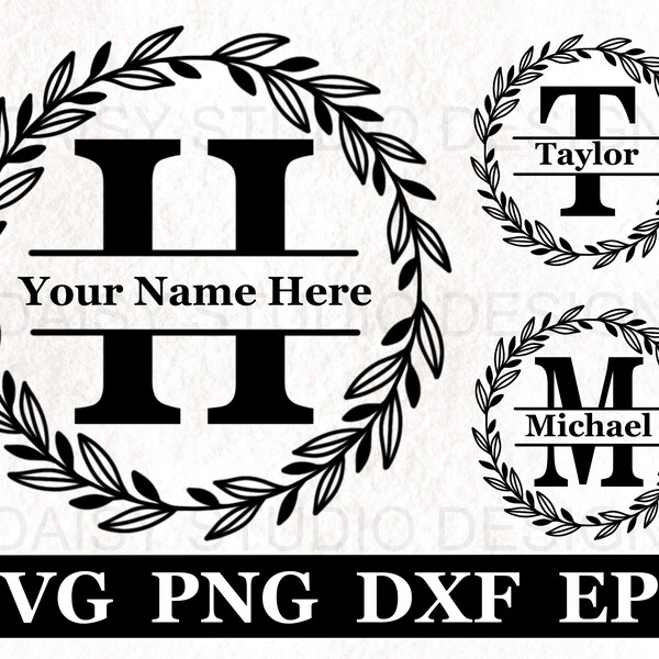 Split Monogram - Etsy