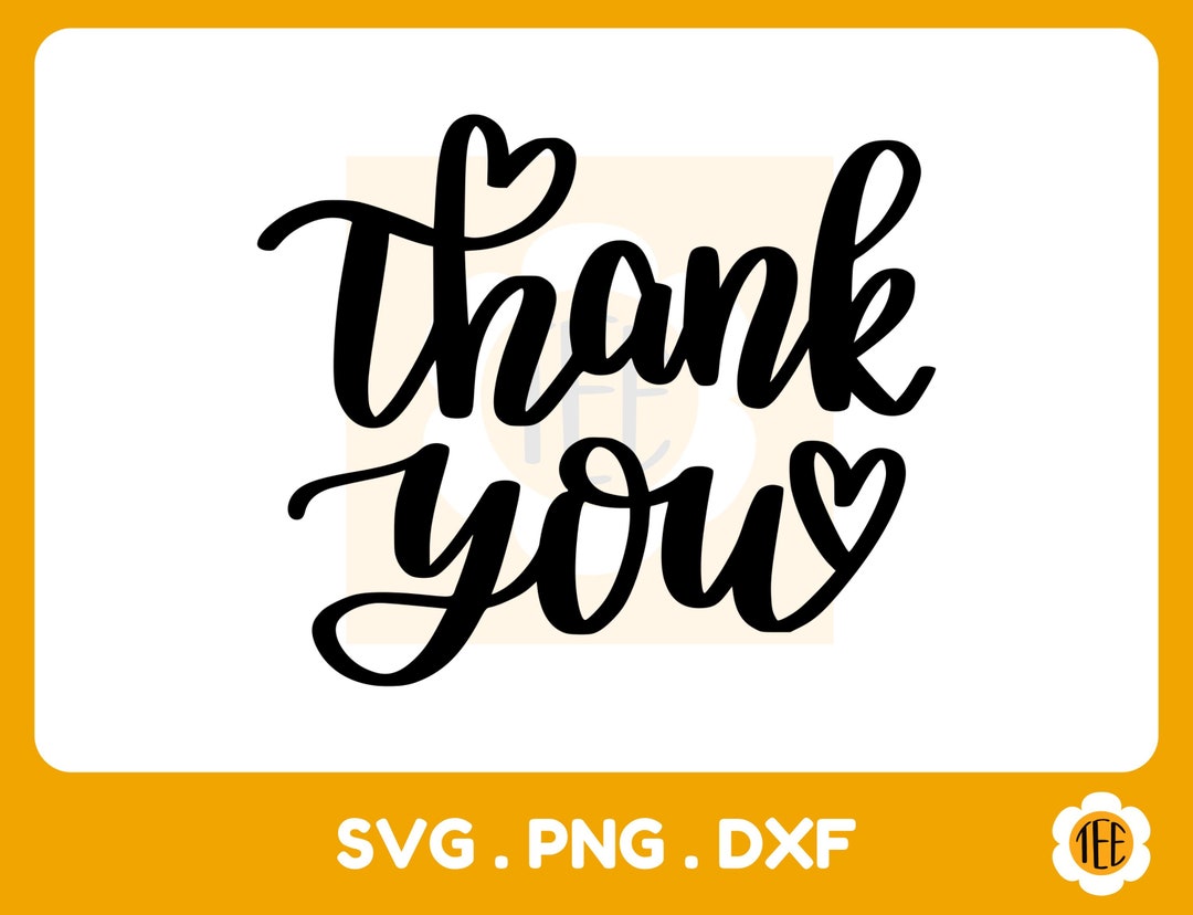 Thank You Svg, Hearts Svg, Svg Files for Cricut - Etsy