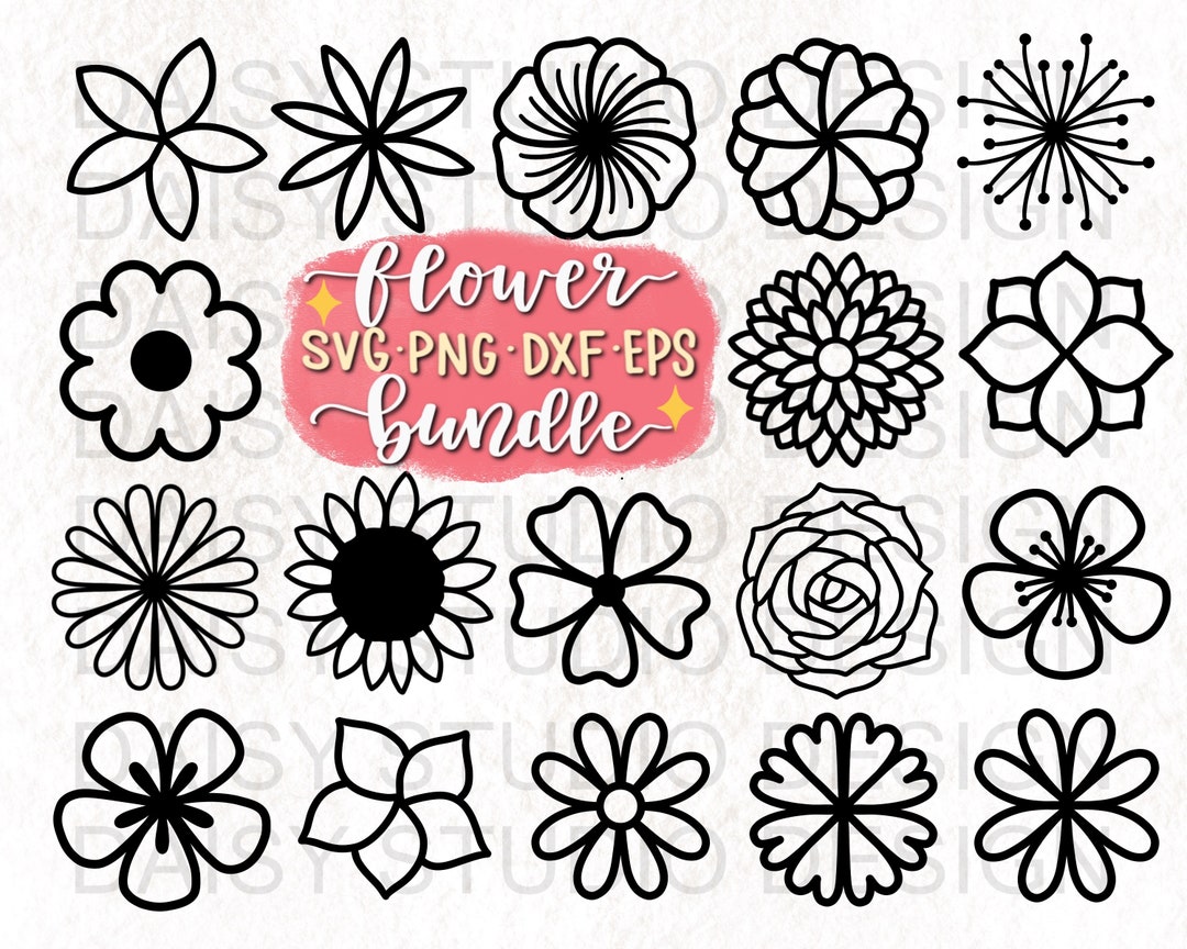 Paquete SVG de flores svg floral daisy svg girasol svg - Etsy México