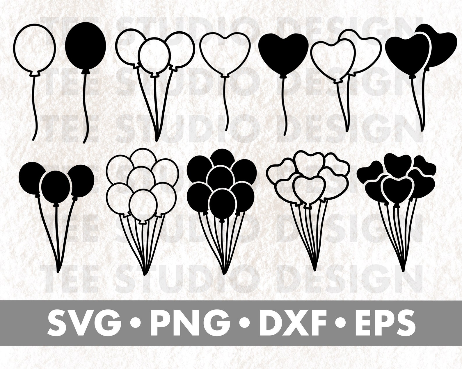 Balloon SVG Bundle Birthday Svg Party Svg Svg Files for - Etsy