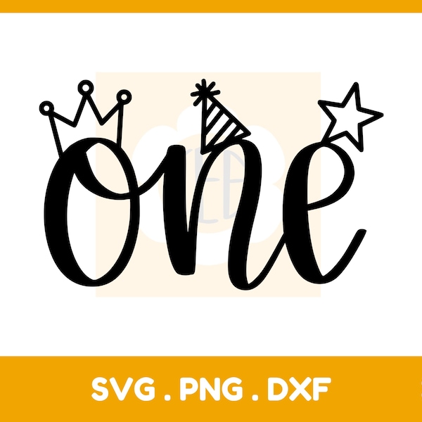 One Birthday Svg - Etsy