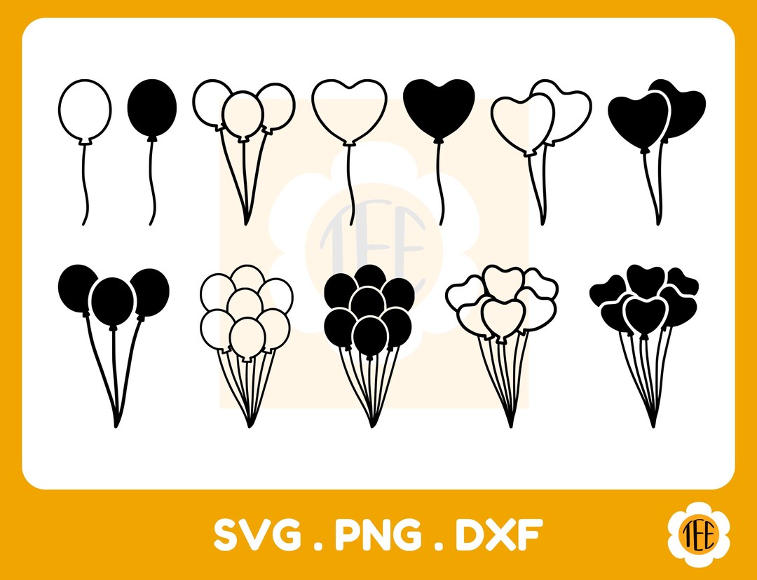 Balloon SVG Bundle, Birthday Svg, Party Svg, Svg Files for Cricut - Etsy