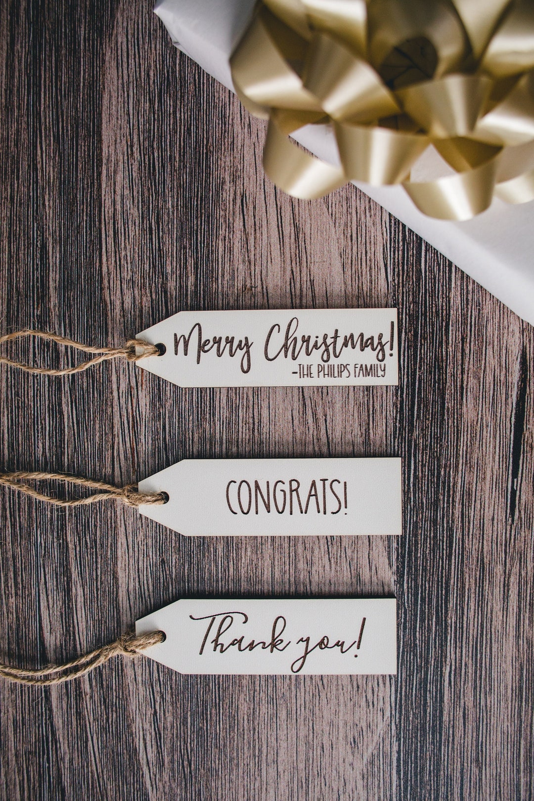 Personalized Engraved Wooden Gift Tags - Add a Rustic Touch to Your ...