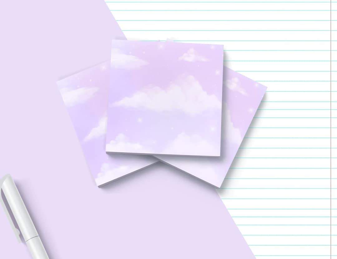 Dreamy Sky Sticky Notes Cute Kawaii Dreamy Aesthetic Stationery Memo ...