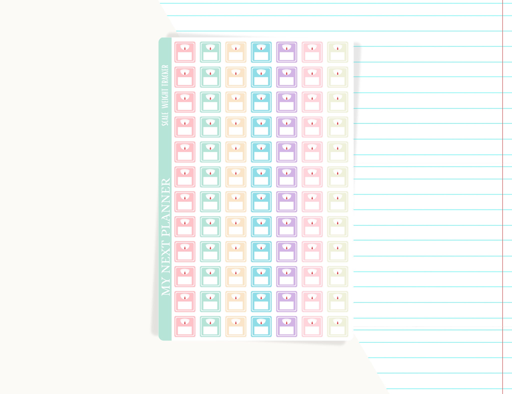 Scale Weight Tracker Stickers Scale Stickers Fitness - Etsy