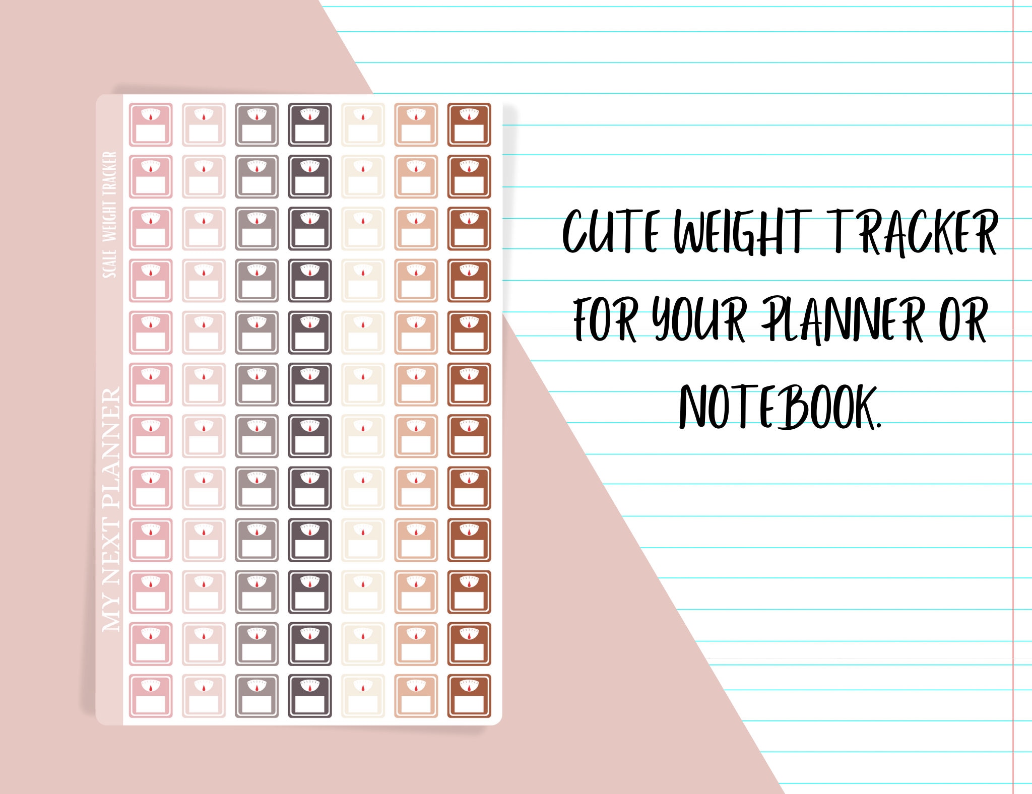 Scale Weight Tracker Stickers Scale Stickers Fitness - Etsy