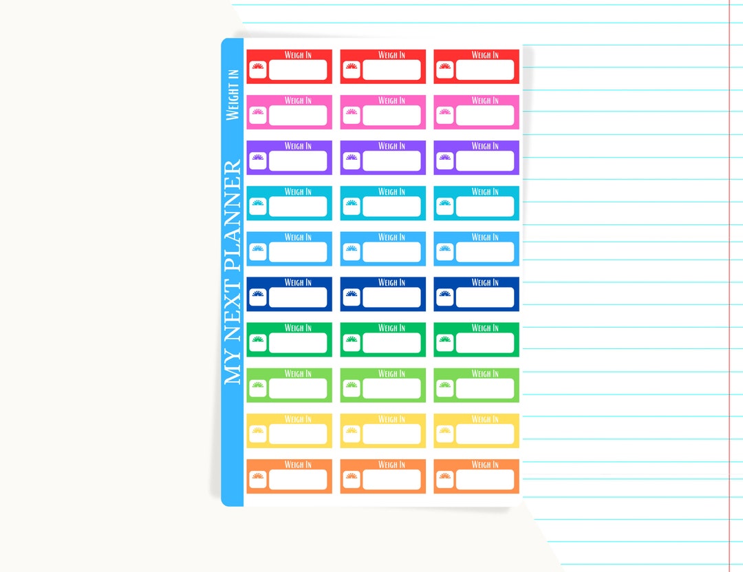 Weight Tracker Icon Stickers, Cute Kawaii Weight in Icon Stickers ...