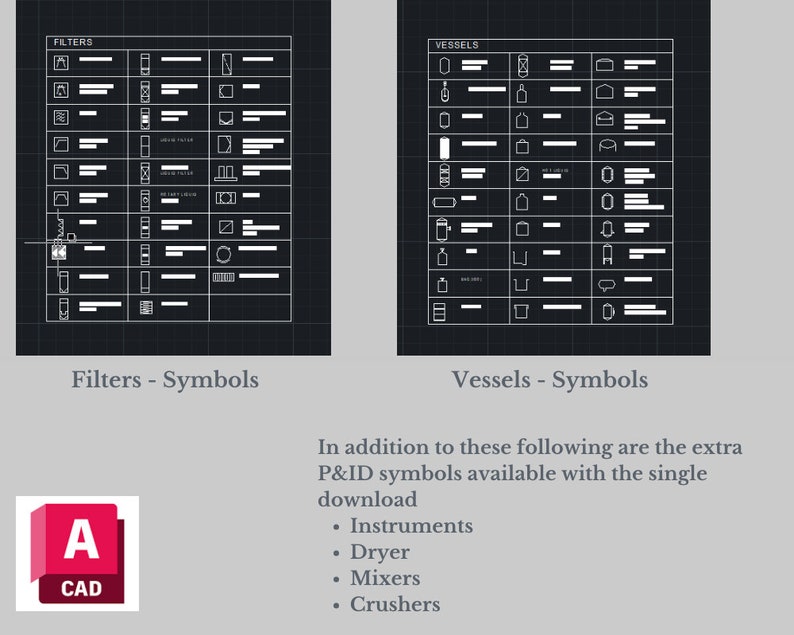 Autocad Templates for P&ID - Engineering Drawings - Etsy