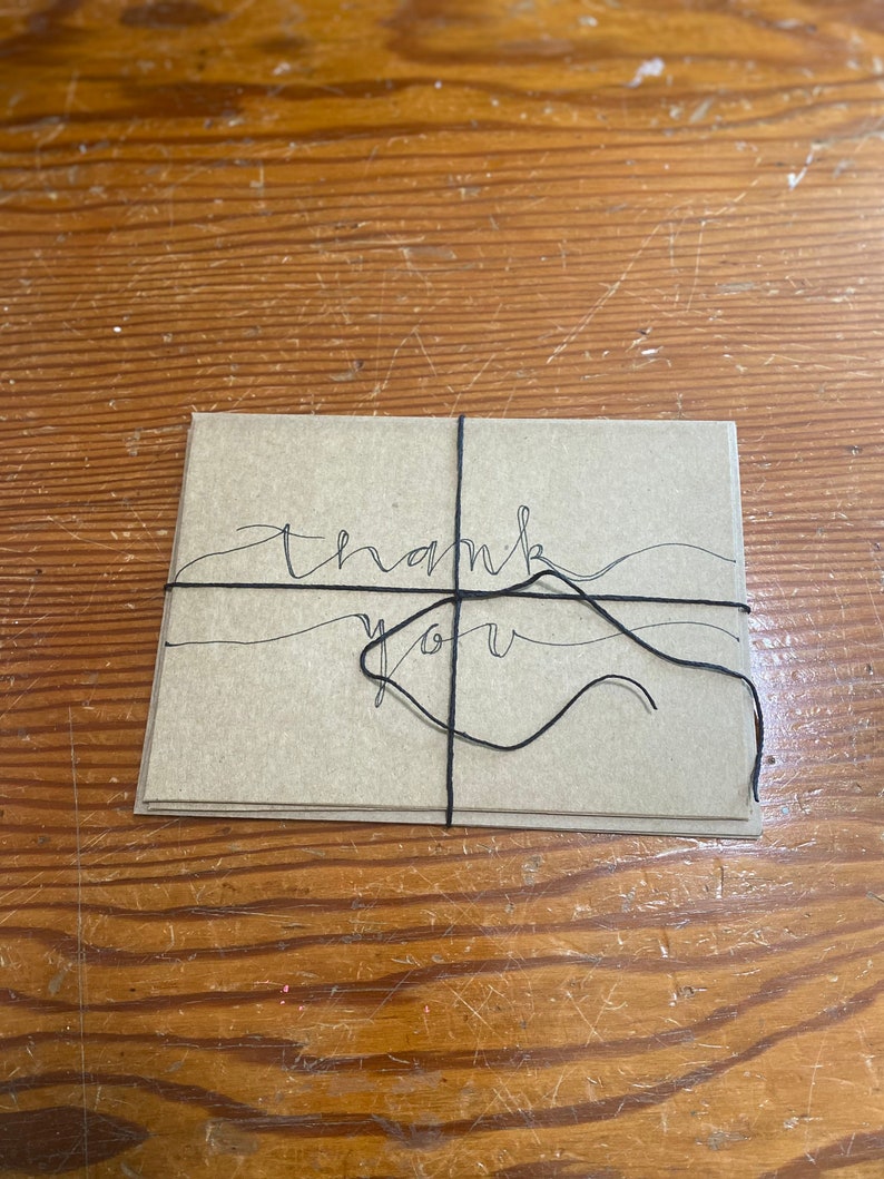 Horizontal Thank You Cards Set of 2 - Etsy