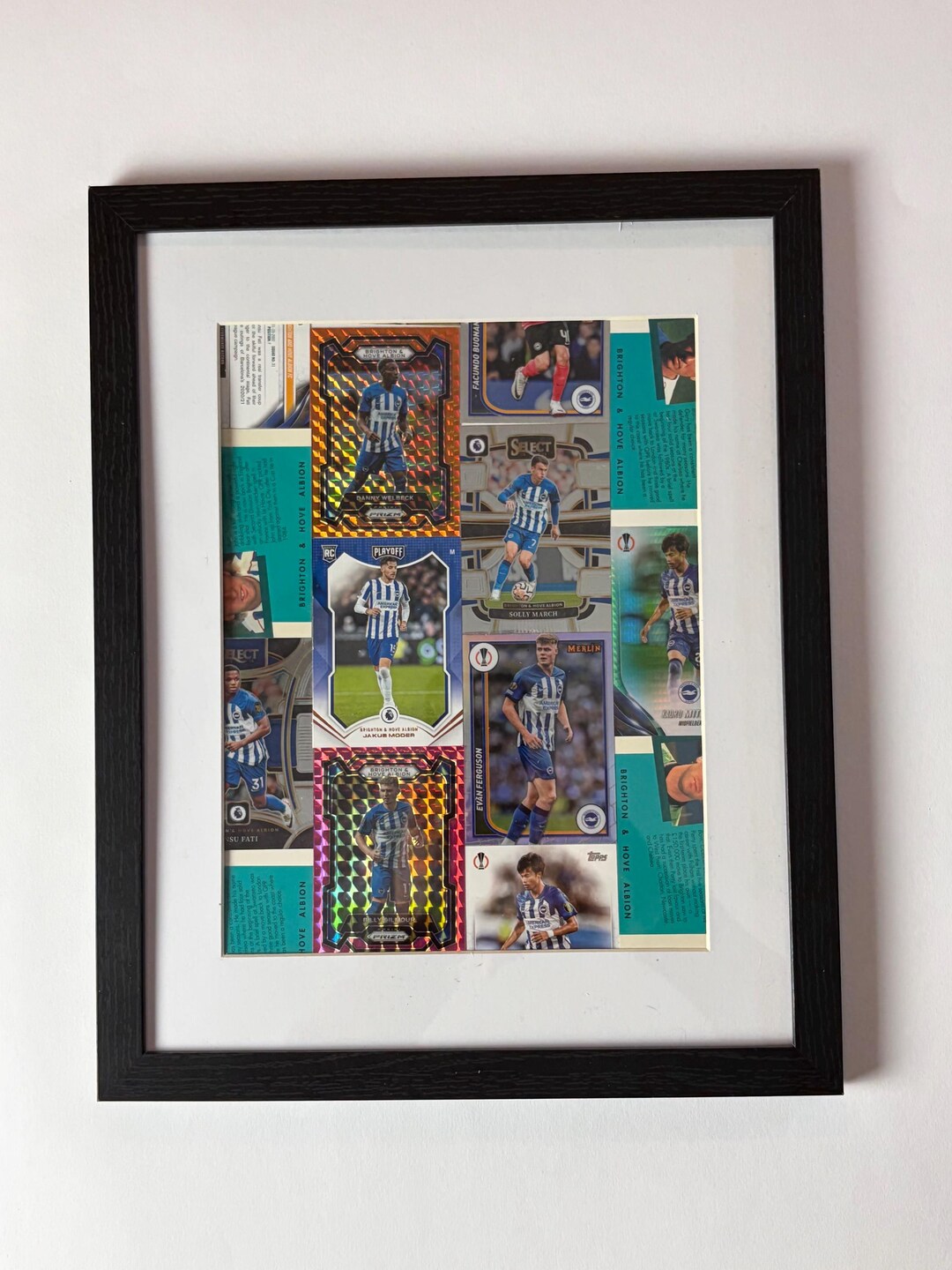 Brighton & Hove Albion Soccer Wall Decor Made From Real Soccer Cards ...