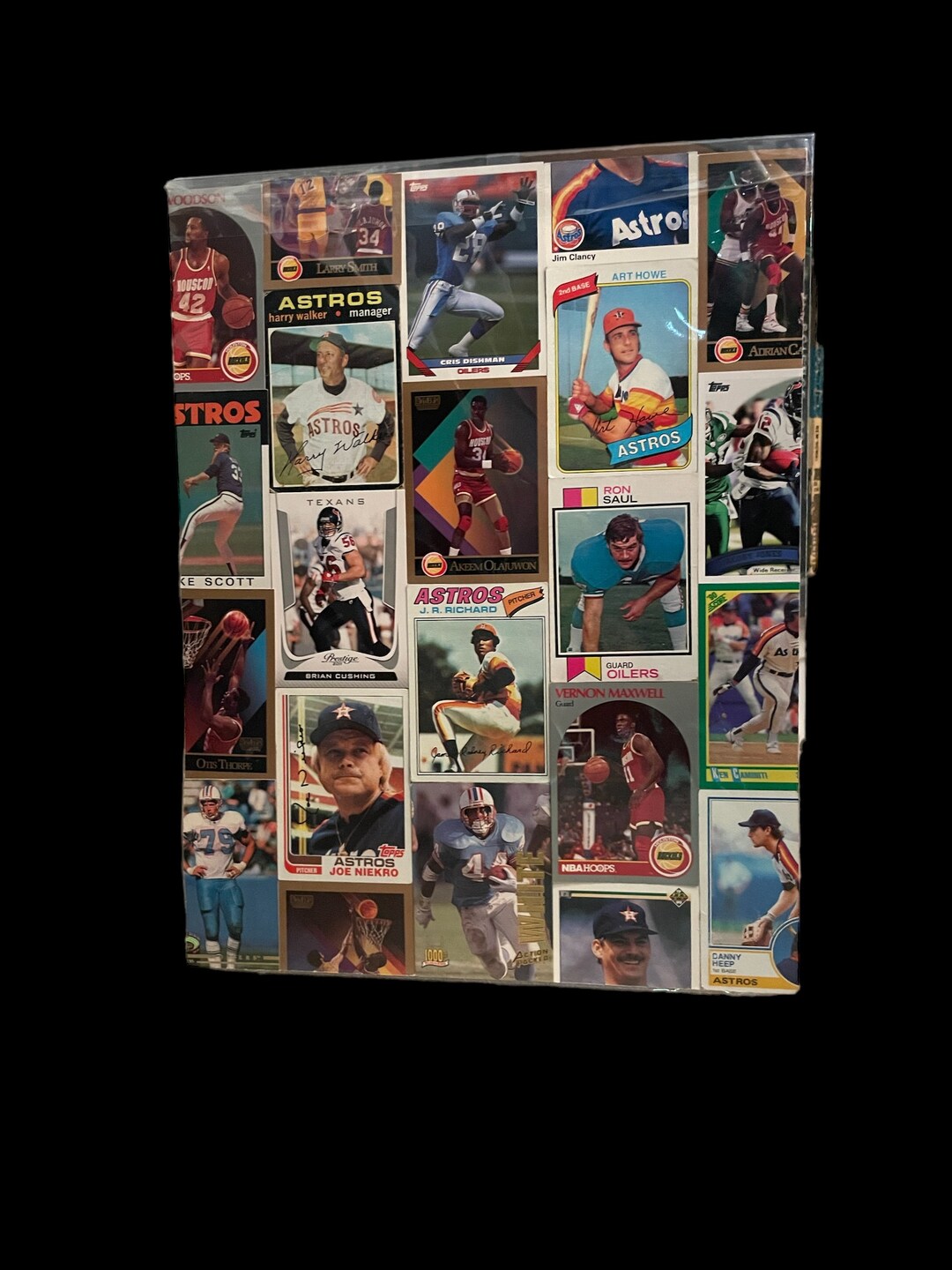 Houston Sports Wall Decor Made From Real Sports Cards. One-of-a-kind ...