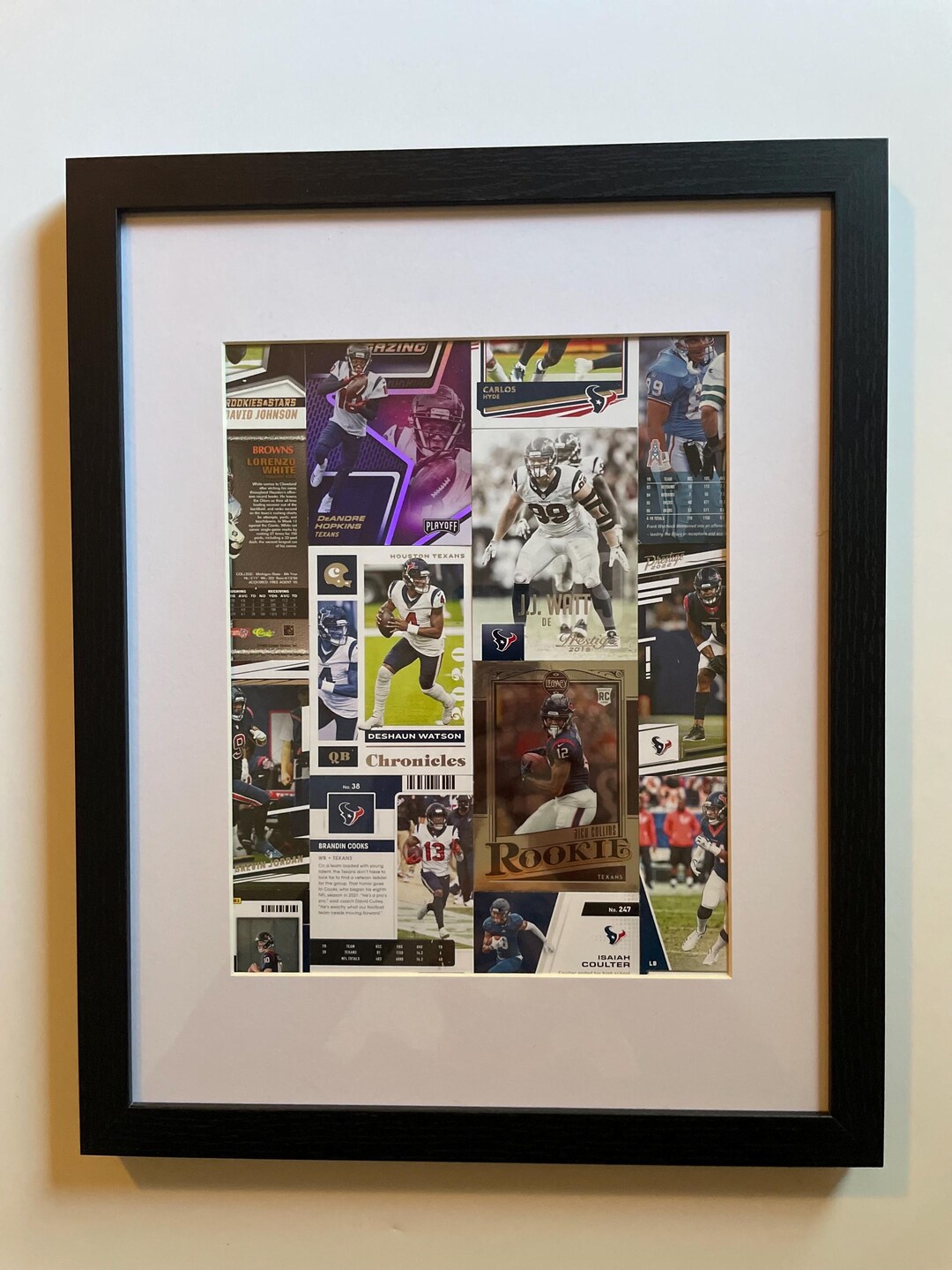 Houston Texans 11x14 Wall Decor Made From Real Football Cards! One-of-a ...