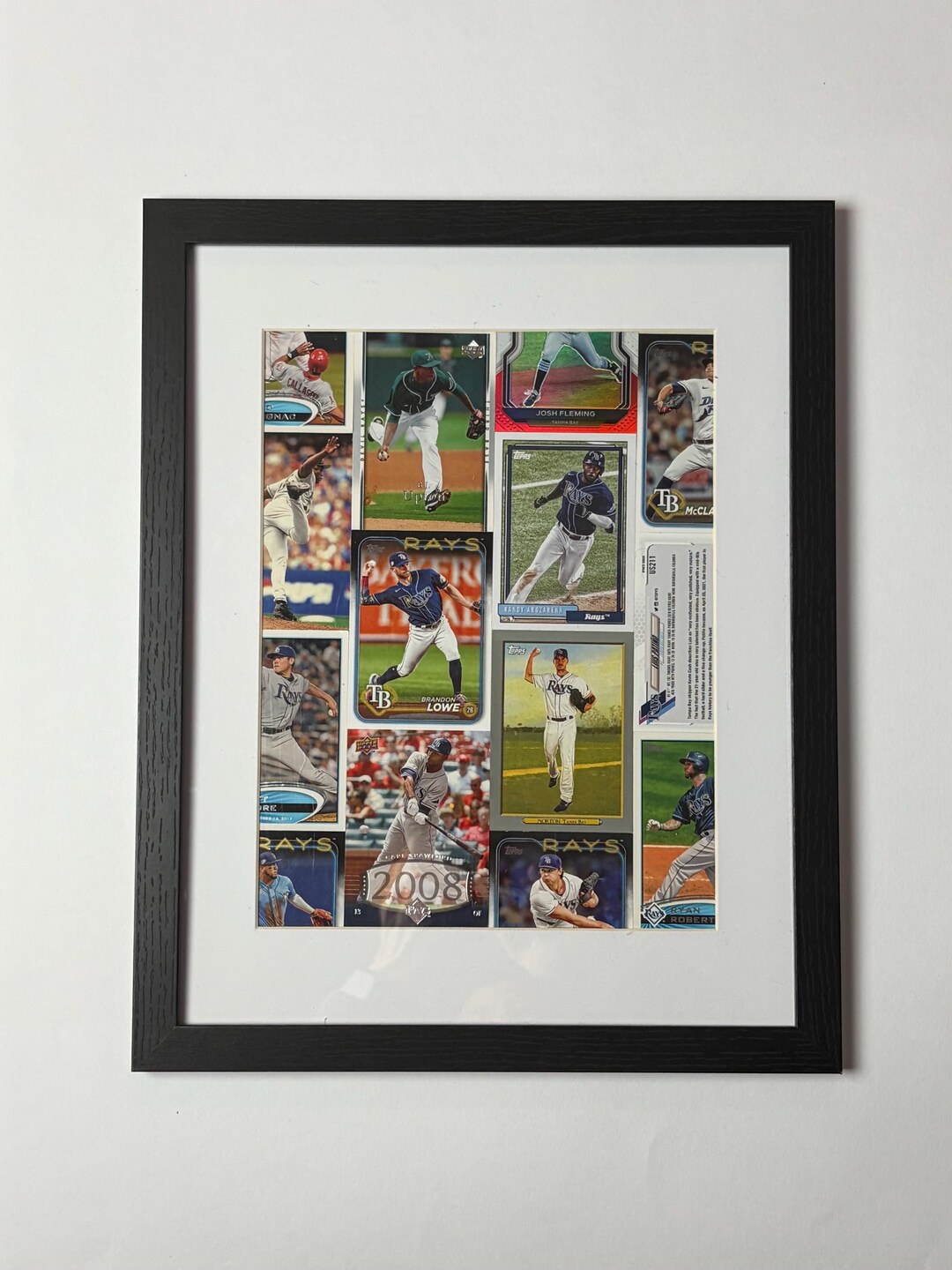 Tampa Bay Rays 11x114 Wall Decor Made From 16 Real Baseball Cards. Not ...