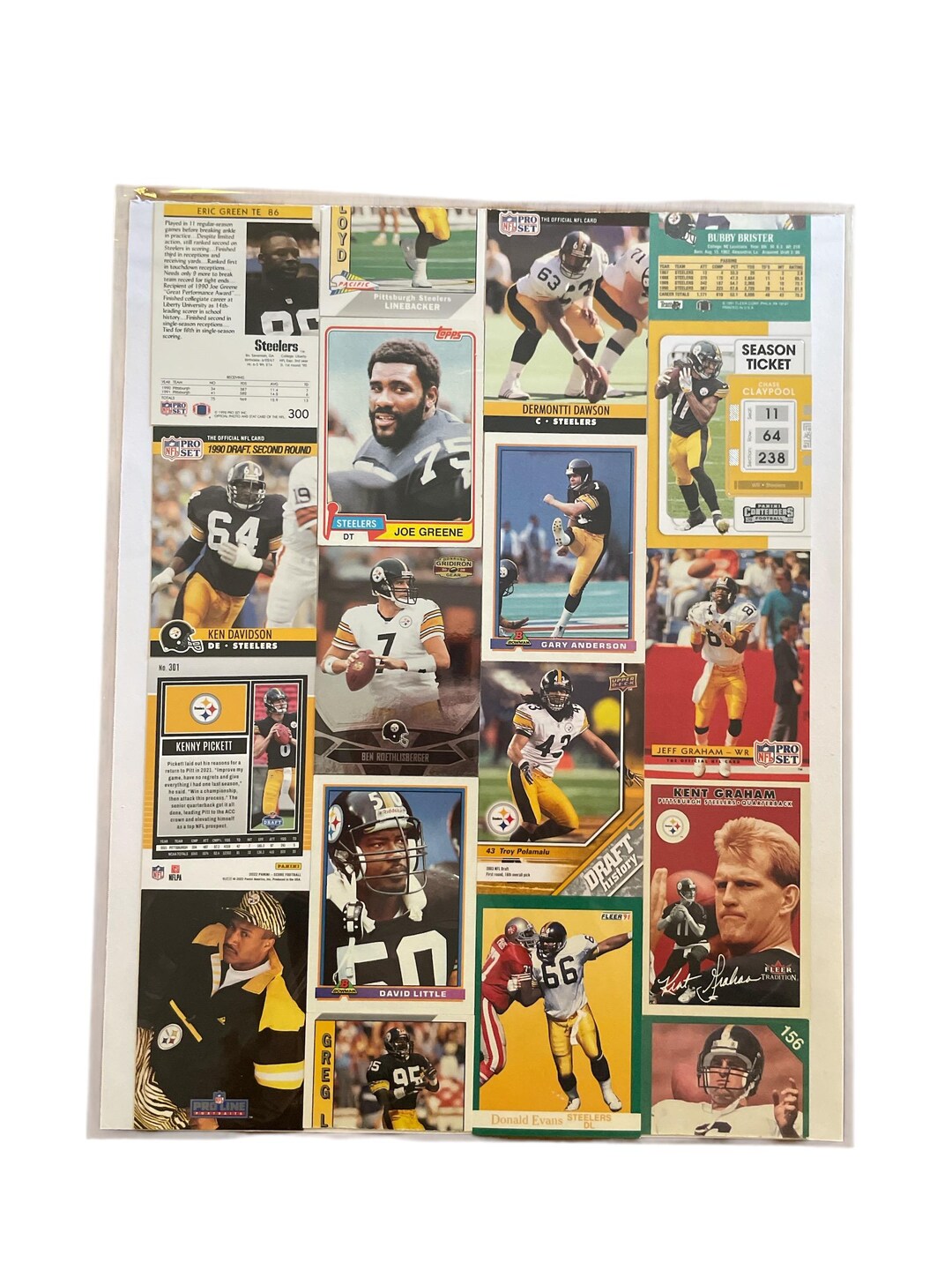 Pittsburgh Steelers 11x14 Wall Hanging Made From Real Football Cards ...