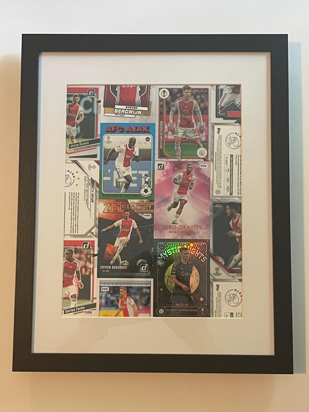 AFC Ajax Soccer Team Wall Decor Made From Real Soccer Cards. Fits 11x14 ...