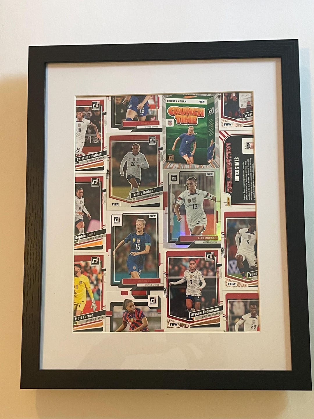 USA National Soccer Team Wall Decor Made From Real Soccer Cards. Fits ...