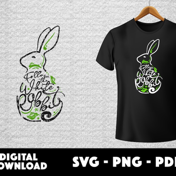 Follow the White Rabbit - Etsy