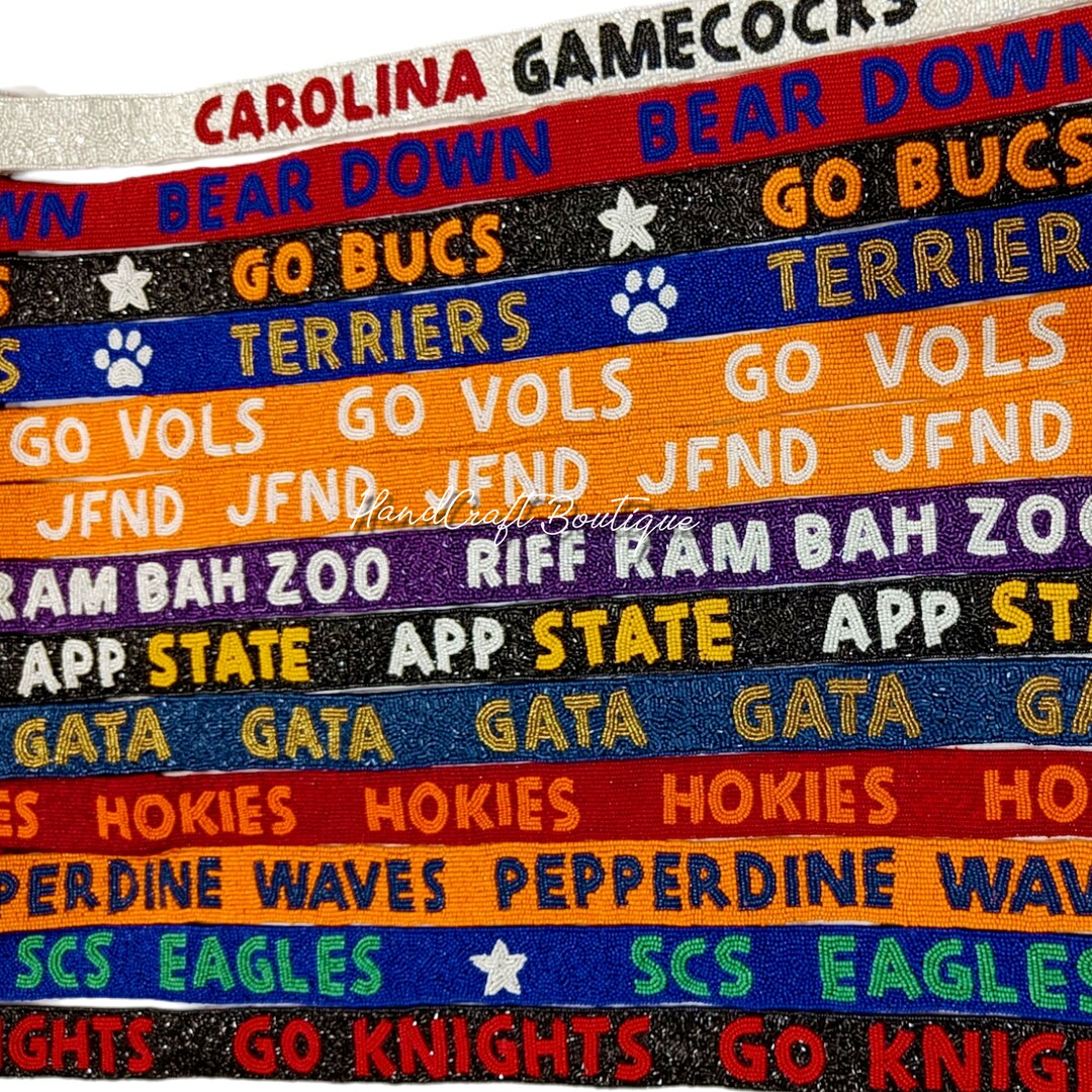 Game Day Purse Strap, Customized Beaded Strap, College Custom Bag Strap ...