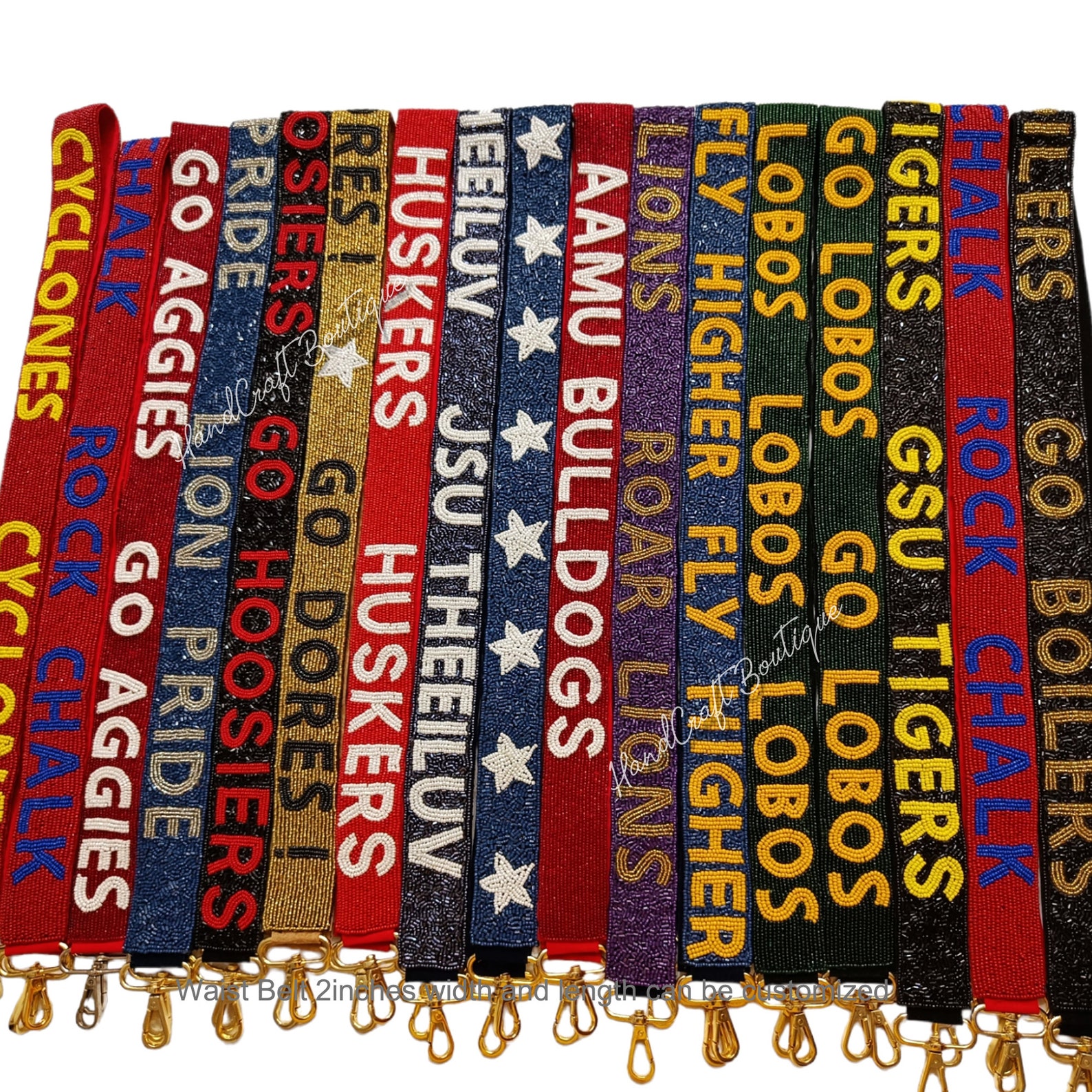 Game Day Purse Strap, Customized Beaded Strap, College Custom Bag Strap ...