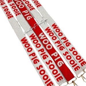 Game Day Purse Strap, Customized Beaded Strap, College Custom Bag Strap ...