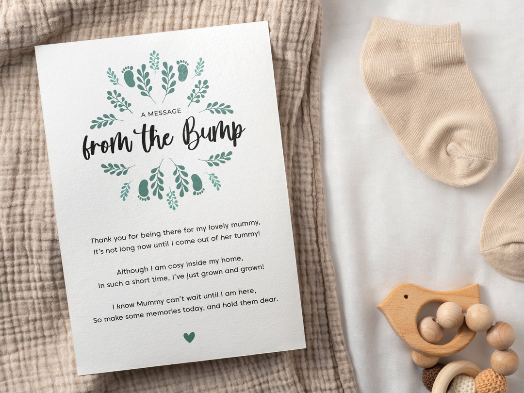A Message From the Bump | Baby Shower Cards X 3 Colours | Baby Shower ...