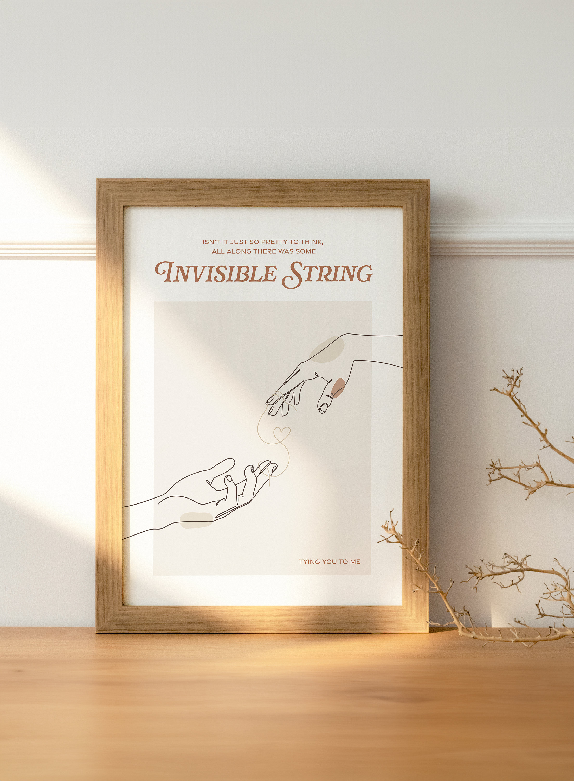 Invisible String Taylor Swift Inspired Digital Art Print Print at Home ...
