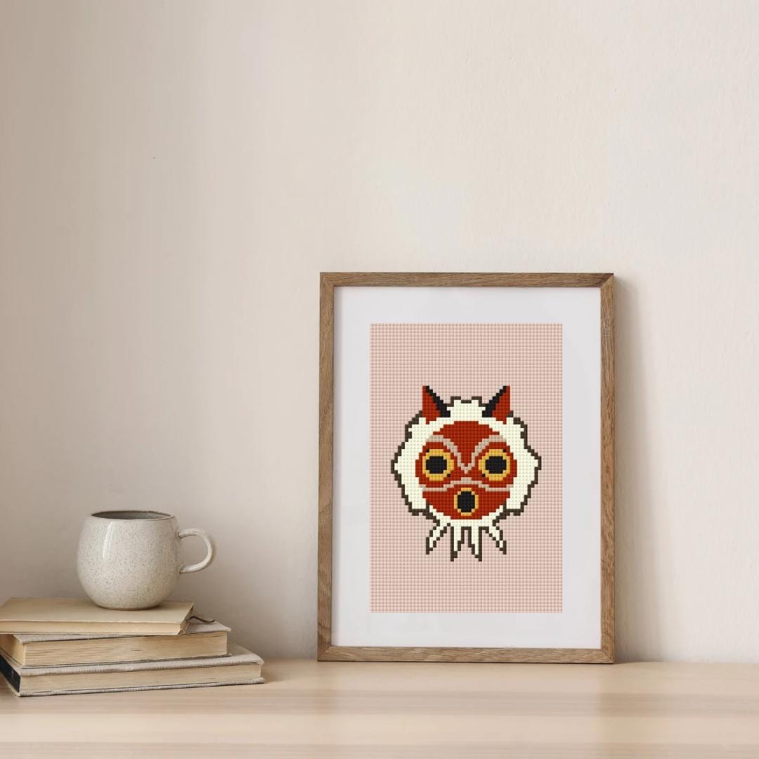 Princess Mononoke Mask Studio Ghibli Cross Stitch Embroidery Pattern ...