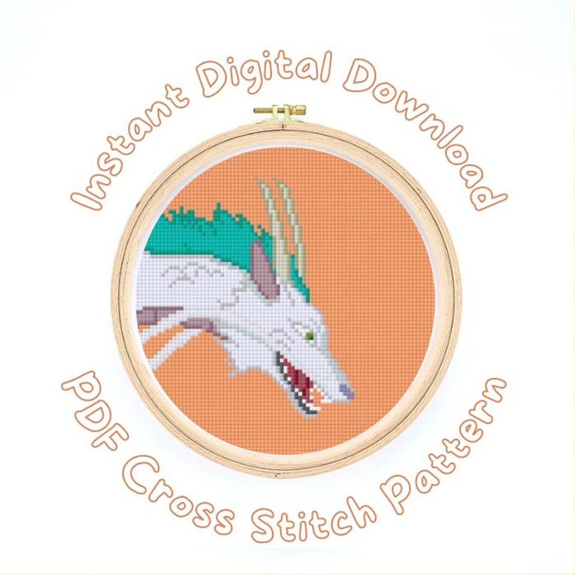 Haku River Dragon Spirited Away Studio Ghibli Cross Stitch Pattern ...