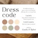 Dress Code Details Card, Wedding Dress Code Policy, Minimalist Wedding ...
