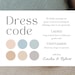 Dress Code Details Card, Wedding Dress Code Policy, Minimalist Wedding ...