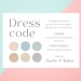 Dress Code Details Card, Wedding Dress Code Policy, Minimalist Wedding ...