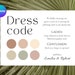 Dress Code Details Card, Wedding Dress Code Policy, Minimalist Wedding ...
