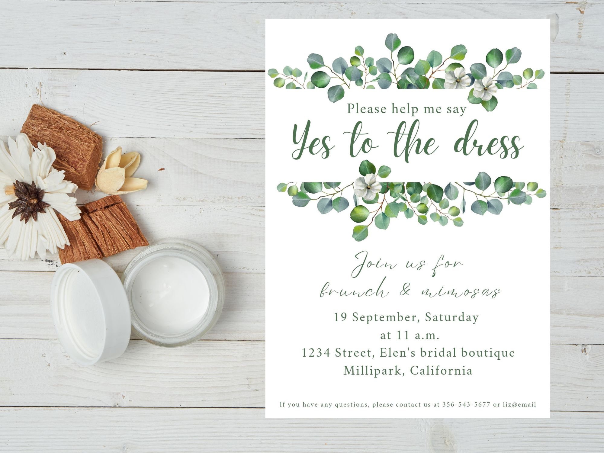 Say Yes to the Dress Invitation, Bridal Boutique Sign, Wedding Dress ...