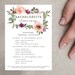 Hen Party Itinerary, Watercolor Floral Bachelorette Itinerary, Hen Do ...