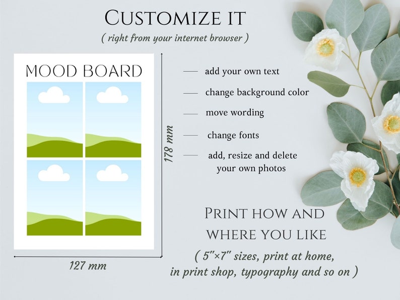 Dresscode Card, Wedding Mood Board, Editable Wedding Details Photo Card ...