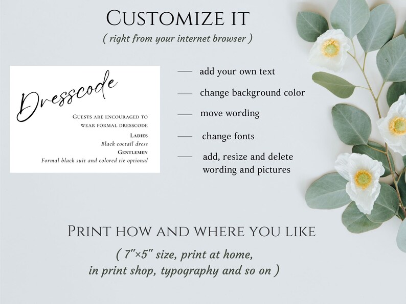 Guest Dresscode, What to Wear to Wedding, Attire Card, Wedding Dress ...