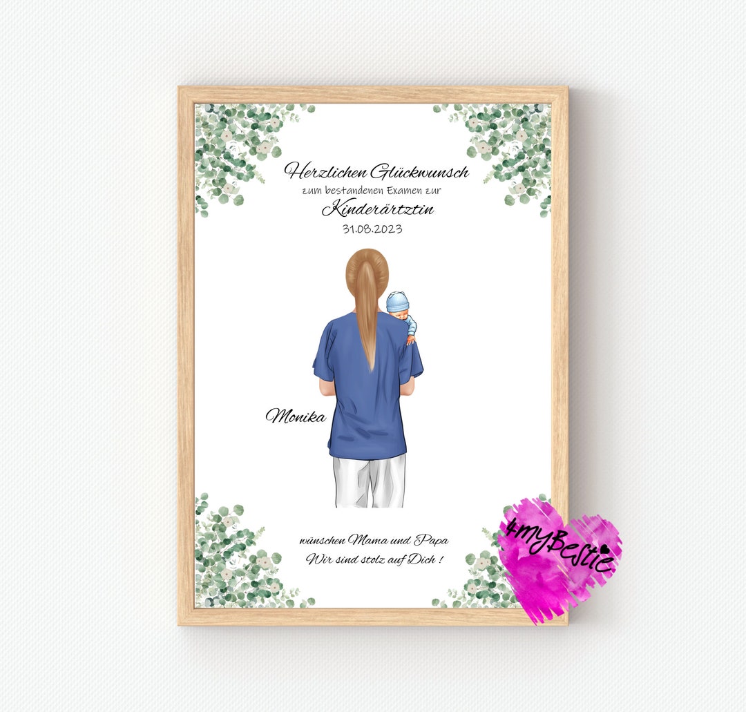 Pediatrician Exam Training Gift Picture Poster Card Personalized as a ...