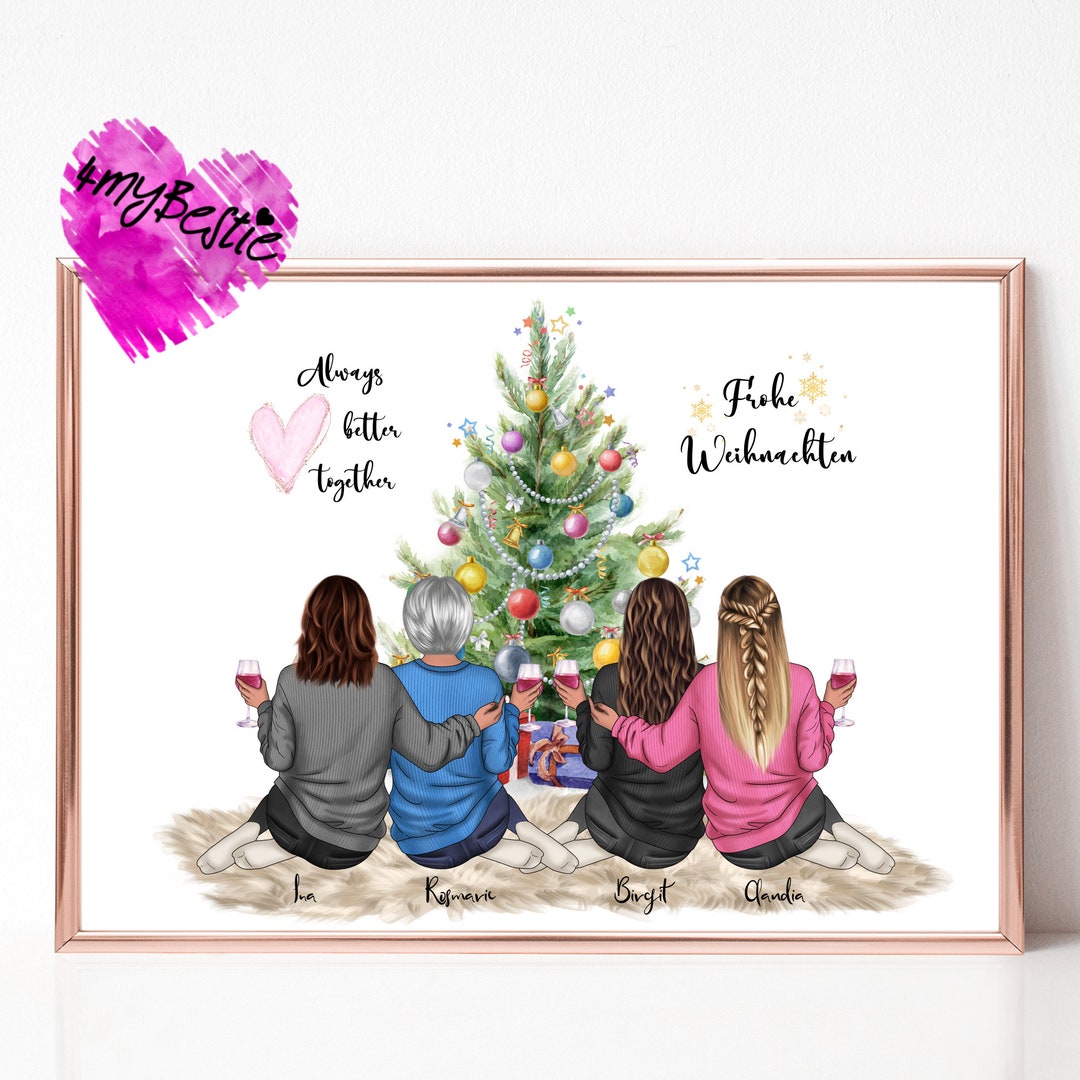 Beste Freundin Geschenk Weihnachten Personalisiert, Freundinnen ...